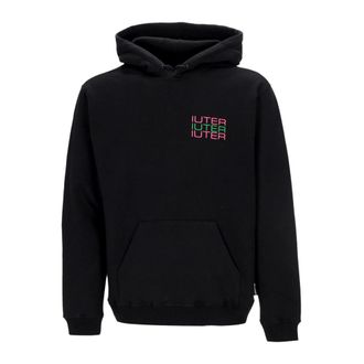 Iuter Schwarzer Hoodie mit Skull-Motiv Langarm - - Sweatshirts & Hoodies - Herren - Schwarzk - XL