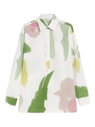 Max Mara Verace Hemd mit abstraktem Print - Weiß
