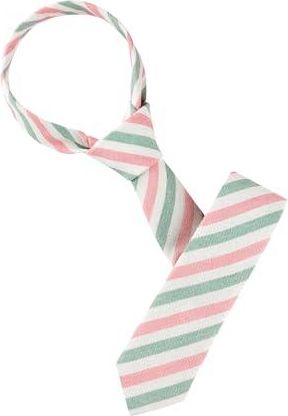 Allegra K Linen Stripe Pattern Cravates décontractées formelles Skinny Self Tie Slim Business Cravate pour hommes Rose vert Taille unique