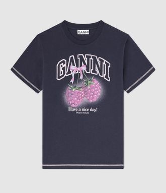 Ganni Tee Shirt Basic Phantom