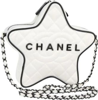 Chanel Pre-owned Satin sacs-chanel - Femme - Pre-owned - Blanc - Taille: ONE Size