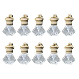 Amosfun 10 St&uuml;ck Auto Parf&uuml;manh&auml;nger aus Glas H&auml;ngende Duftflakons Transparente Autodekoration f&uuml;r Innenraum Geruchsbeseitigend und Entspannend