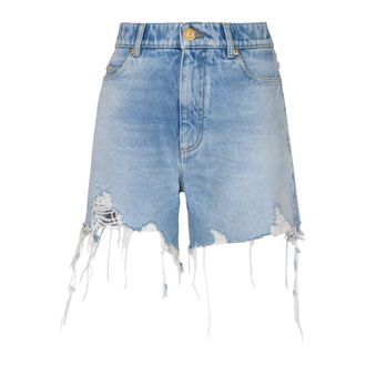 Balmain Denim Shorts - - Shorts - Damen - Blau - L