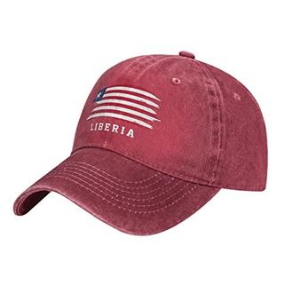 Generic Pare-Soleil Casquette Drapeau du Lib&eacute;ria, Pays du Lib&eacute;ria Classique Casquettes De Golf Casual Chapeau pour Cyclisme Femmes Entra&icirc;nements