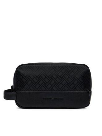 Tommy Hilfiger Kosmetiktasche Th Nylon Jacquard Washbag AM0AM14508 Schwarz