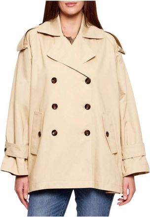 Liu Jo Femme, Manteaux, Beige, Taille: 38 FR Abrigo Coat