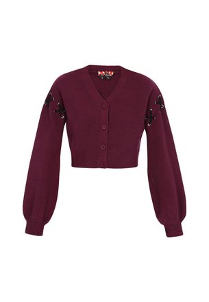 Mymo Strickjacke Frauen Burgund