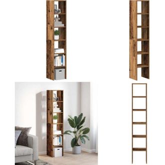 vidaXL B&uuml;cherregale 2 Stk. Stapelbar Altholz-Optik 30x30x80 cm - Vidaxl