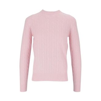 Saint Barth Pull Sorbonne en laine tress&eacute;e - Femme - Pulls - Rose - Taille: 38 FR