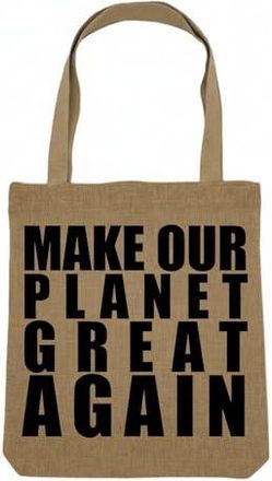 Fabulous Sac Shopping Tote Bag Aspect Lin - Emmanuel Macron Make Our Planet Great Again Citations C&eacute;l&egrave;bres Politicien - Sac de Courses Toile Epaisse 360g Beige