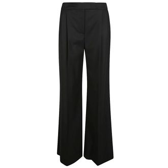 Via Masini 80 Femme, Pantalons, Noir, Taille: 42 FR Taille Haute Pantalon Noir Jambe Large