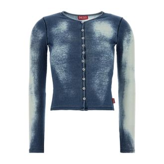 Diesel T-Gabriel Cardigan - - Knitwear - Damen - Blau - XS