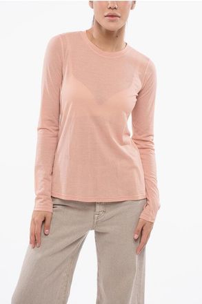 Roberto Collina Long Sleeved Cotton Blend Crew-neck T-Shirt size Xs