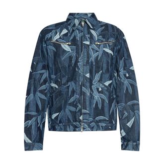 Kenzo Indigo Blue Zip-Front Jacke - - Jackets - Herren - Blau - L