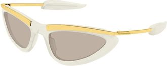 Bottega Veneta Femme, Accessoires, Blanc, Taille: 58 MM Prisma Cat Eye Lunettes de soleil