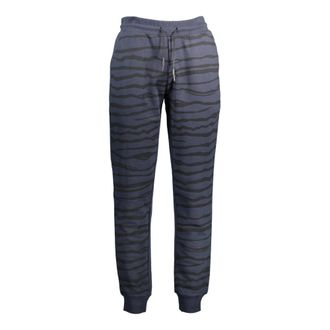 Cavalli Blaue Baumwoll-Sportshose mit Kontrastdetails - - Trousers - Herren - Blau - XL