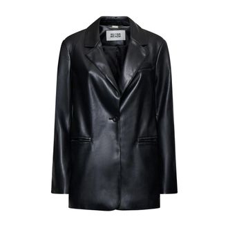 Silvian Heach Blazer mit Leder-Effekt - - Jackets - Damen - Schwarzk - L