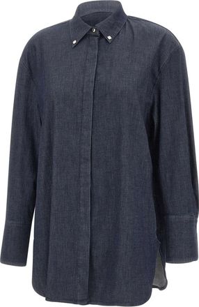 Elena Miro Femme, Blouses et Chemises, Bleu, Taille: 48 FR Elena Mir&ograve; Chemises Blue
