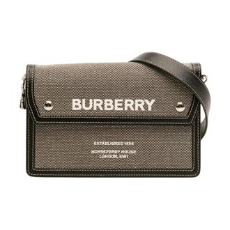 Burberry Sac bandouli&egrave;re Pre-owned en toile - Femme - Pre-owned - Gris - Taille: ONE Size