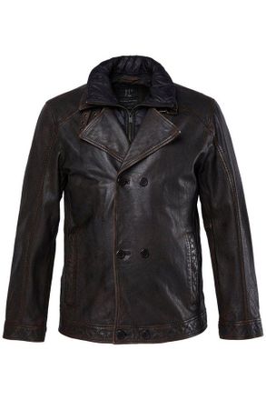 JP1880 Lederjacke Leder-Caban Leder Lammnappa Zipper Nyloneinsatz