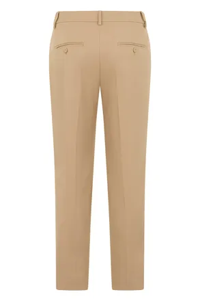Max Mara Womens Cotton Trousers Camel Trouser Suits