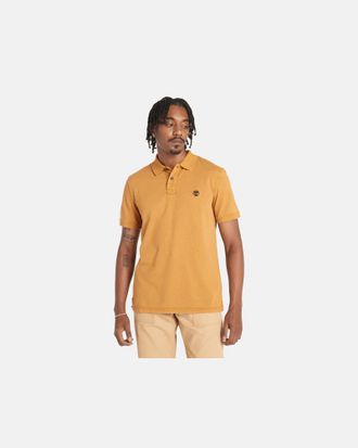Timberland Gewaschenes Oyster River Kurzarm-Poloshirt f&uuml;r Herren in Gelb, Herren, Gelb, Gr&ouml;&szlig;e