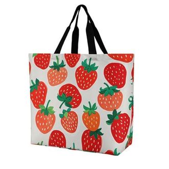 Generic Motif Fraise Sac A Main Femme R&eacute;utilisable Sacs De Courses Pliable Sac Fourre Tout Pour Voyage Travail Shopping