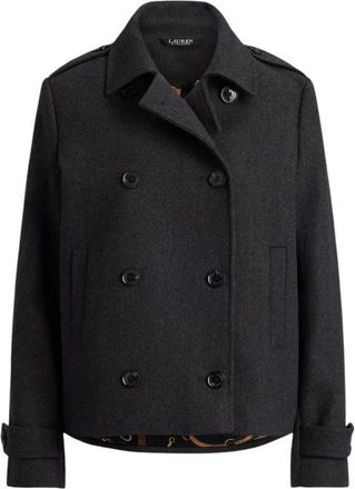 Ralph Lauren Blazer en Laine Double Boutonnage - Femme - Vestes - Noir - Taille: 40 FR