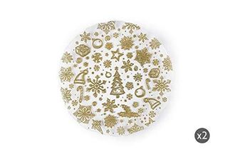 Excelsa Gold Set 2 Servierteller, Glas