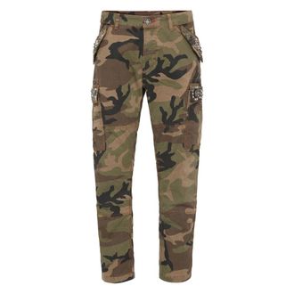 Philipp Plein Homme, Jeans, Vert, Taille: W31 Denim Cargo Pantalons Studs