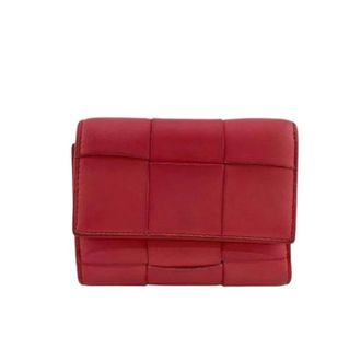Bottega Veneta Portefeuille Tri-fold Pre-owned - Femme - Pre-owned - Rouge - Taille: ONE Size