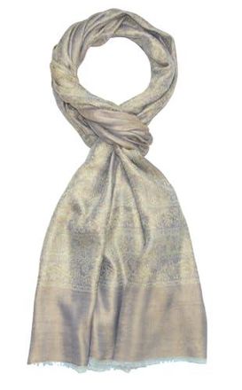 Lorenzo Cana Lorenzo Cana 7857711 &Eacute;charpe de luxe en laine et soie pour homme Tissu jacquard 50 % laine 50 % soie Beige Bleu clair Jaune, Beige/orange/aqua, Ma&szlig;e: 