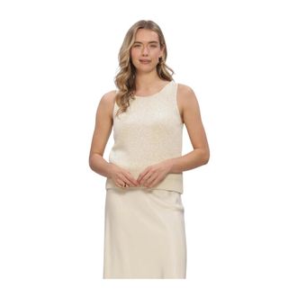 Moss Copenhagen Damen, Strickwaren, Beige, M/LGr&ouml;&szlig;e