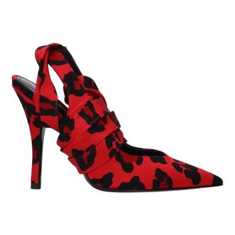The Attico Roter Stoff Schn&uuml;rsandalen - - Shoes - Damen - Rot - 36 EU