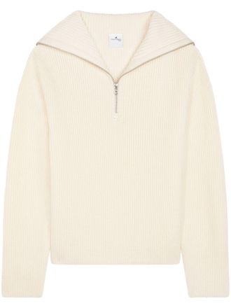 Courrèges hoodie à bords nervurés - Tons neutres