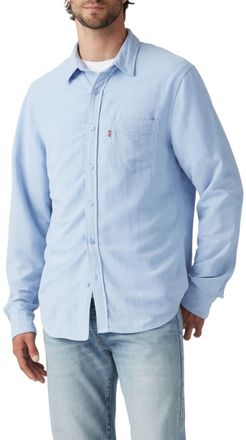 Levi's Mens Sunset 1 Pocket Standard Shirt, Chambray Blue, M