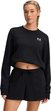 Under Armour Rival Sweatshirt f&uuml;r Damen, Rundhalsausschnitt, Sweatshirt-Stoff (Schwarz)