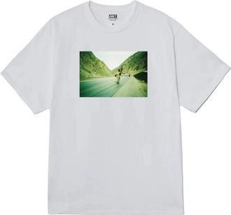 Obey Homme, Tops, Blanc, Taille: L Crew Neck T-shirt