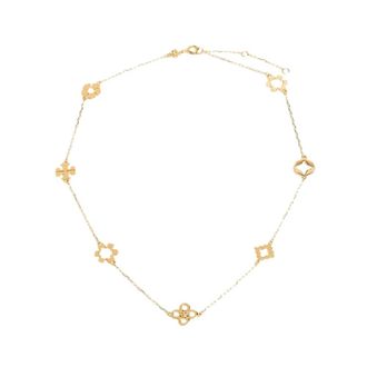 Tory Burch Kira Kleeblatt-Charm-Halskette - - Accessories - Damen - Gelb - ONE SIZE
