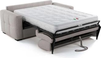 None Canap&eacute; convertible AUCUNE EUREKA 3 places tissu gris 200 x 102 x 95 cm