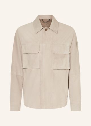 Belstaff Leder-Overjacket Waymark beige