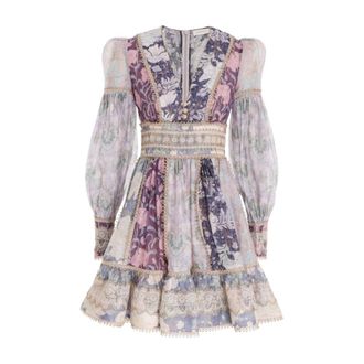 Zimmermann Celestial Lace Panelled Mini Dress - - Dresses - Damen - Lila - M