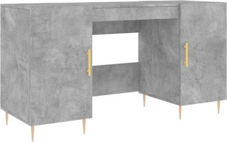 Les Tendances Bureau gris béton 140x50x75 bois dingénierie