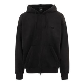 Yohji Yamamoto Velvet Zip Hoodie - - Sweatshirts & Hoodies - Herren - Schwarzk - M