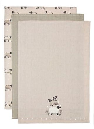 Cooksmart Lot de 3 torchons de Luxe pour Cuisine au Design Britannique