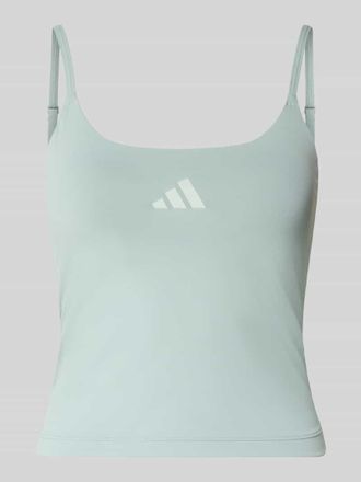 adidas Slim Fit Sport Top mit Label Print