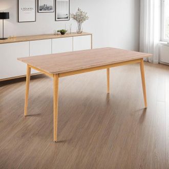 M&S Collection Table à manger extensible 160-200x90x76 cm effet chêne - UBELI