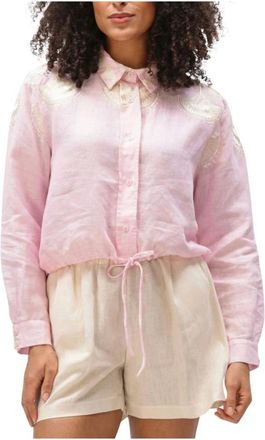 Greek Archaic Kori Damen, Blusen & Hemden, Rosa, MGr&ouml;&szlig;e