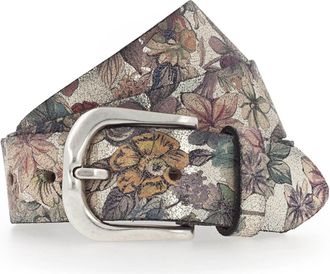 Vanzetti Animal Scouting 35mm Leather Belt W105 Gold Metallic/Multicolor