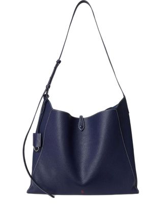 Polo Ralph Lauren sac &agrave; bandouli&egrave;re en cuir - Bleu